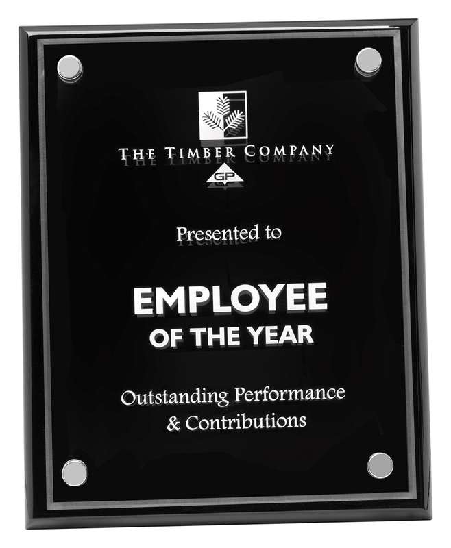 Black Premium Floating Plaque - Recognition Plus