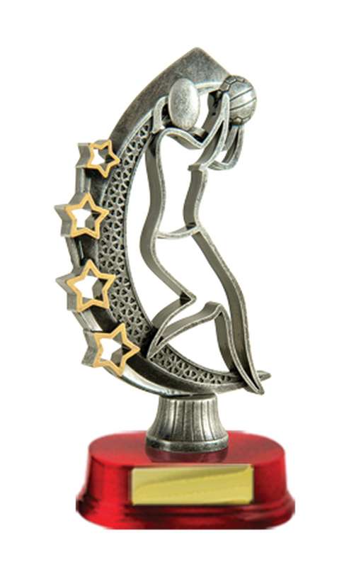 Netball Fig. on Base - Recognition Plus