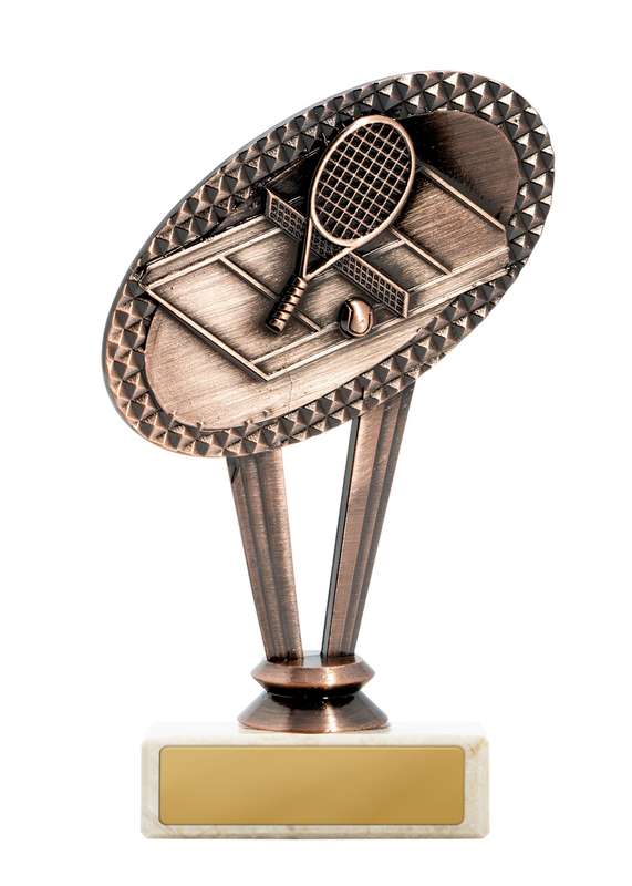 Metal Tennis Theme on Base - Recognition Plus